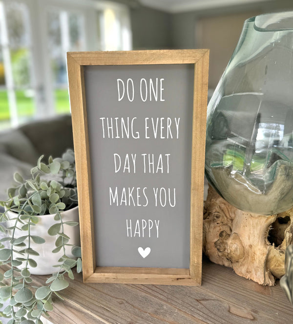 Framed Plaque - Do one thing every day – Lescale Furnishings